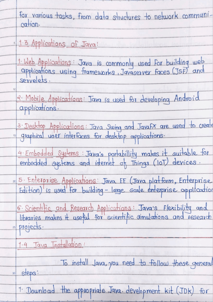 Java Handwritten Notes - CodewithCurious Java Handwritten Notes - CodewithCurious