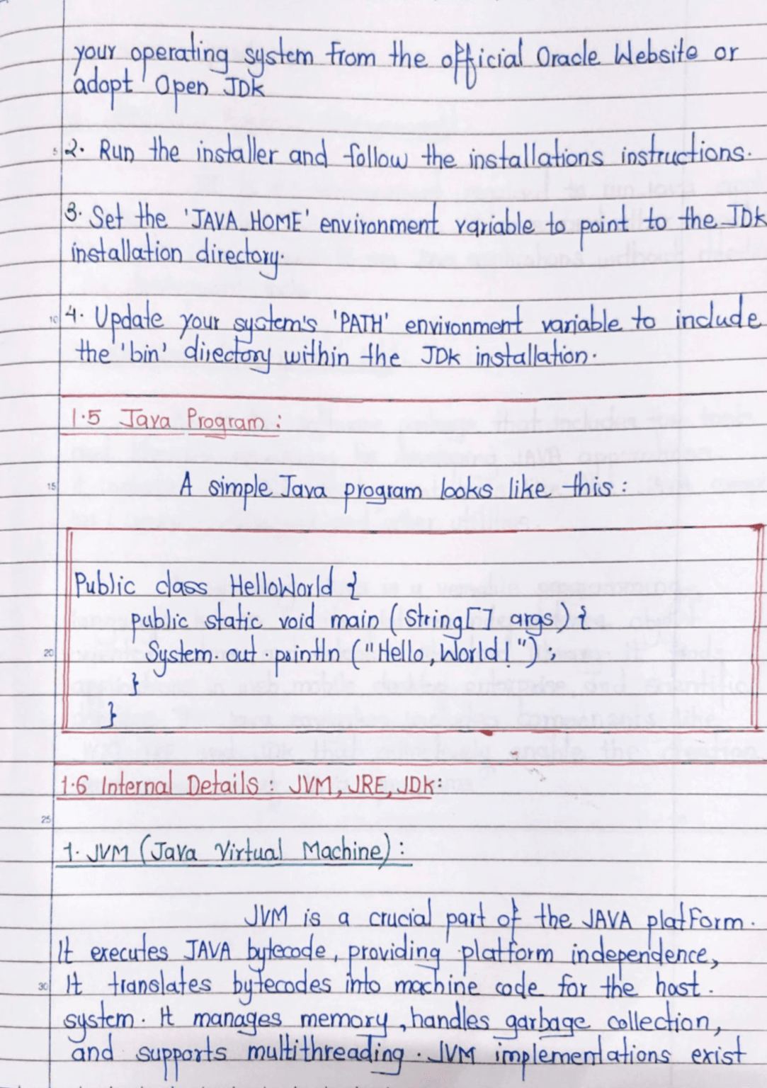 Java Handwritten Notes - CodewithCurious Java Handwritten Notes - CodewithCurious