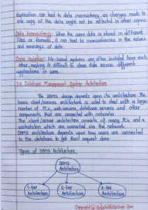 DBMS Handwritten Notes - CodewithCurious