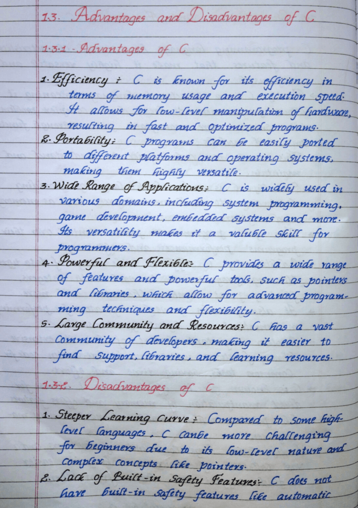 C Handwritten Notes Codewithcurious