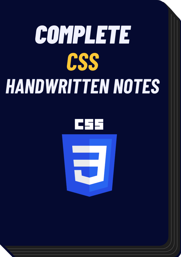 Html Css Js Handwritten Notes Combo Codewithcurious 