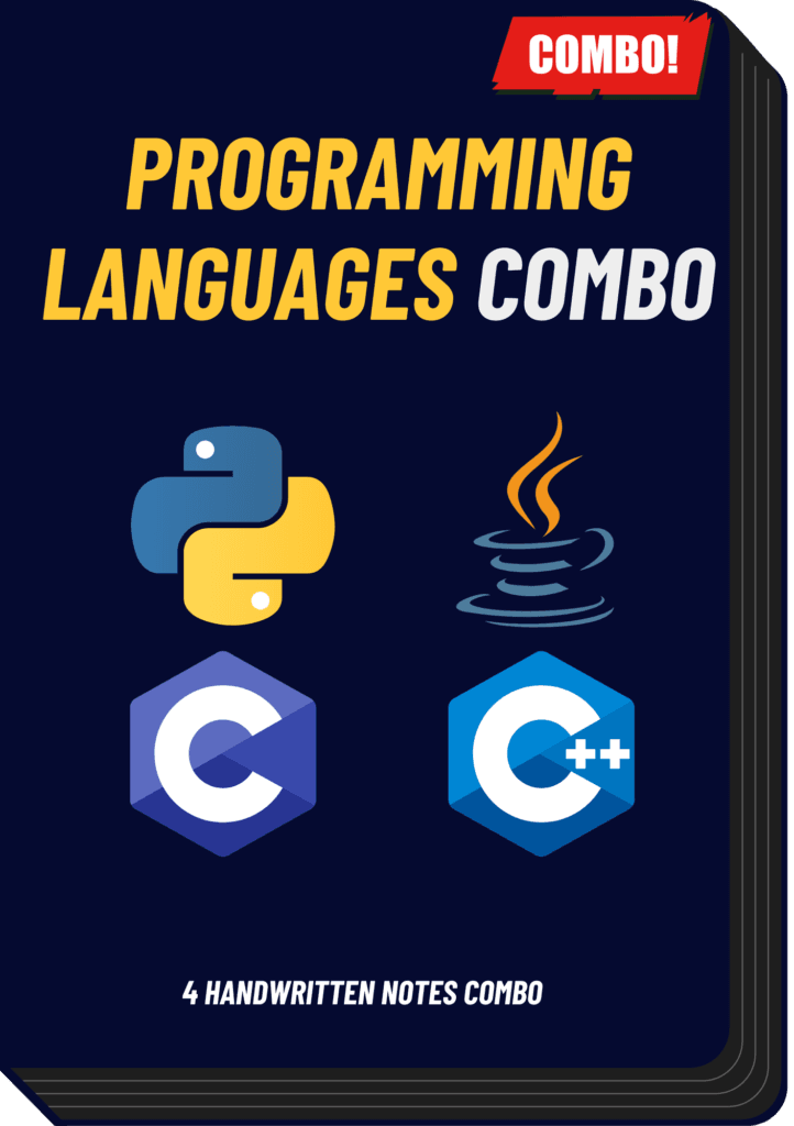 Programming Language Handwritten Notes Combo Java Pyathon C C Codewithcurious