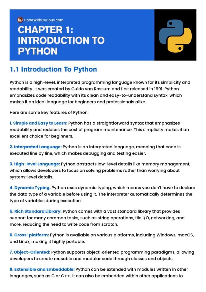 Python Deep Dive Digital Notes - CodewithCurious