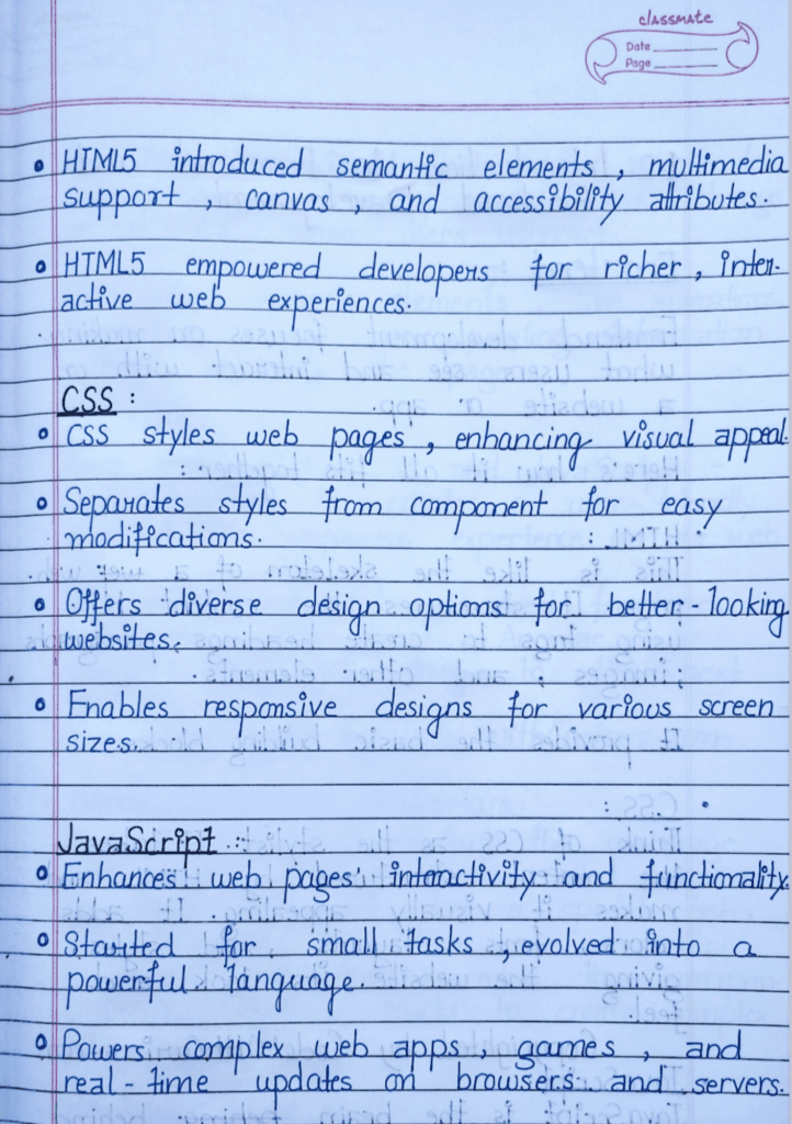 React Js Deep Dive Handwritten Notes Codewithcurious